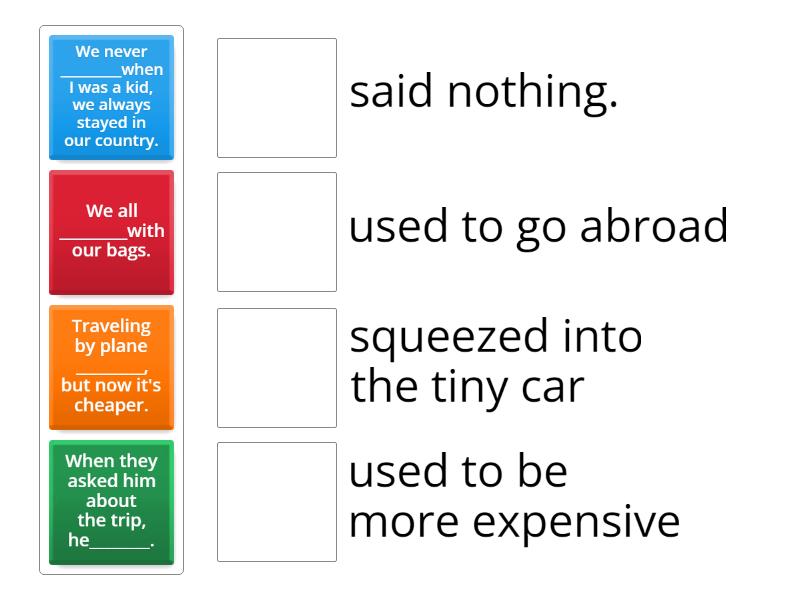 Outcomes A2. Unit 10. Summer long. Part 3 - Match up