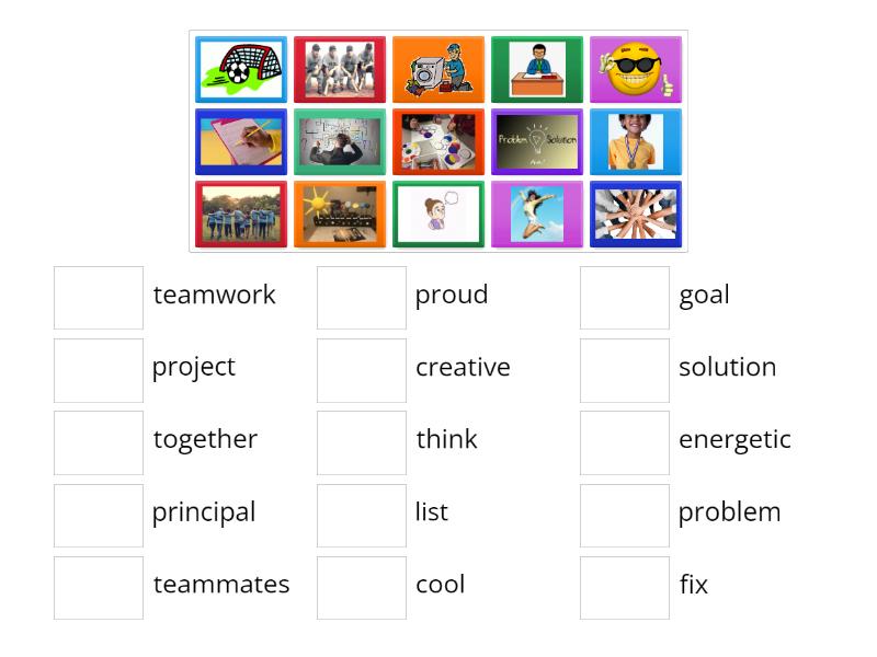 "Working Together" Word List - Match up