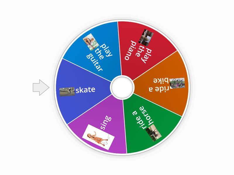 U5 Action Verbs - Random wheel