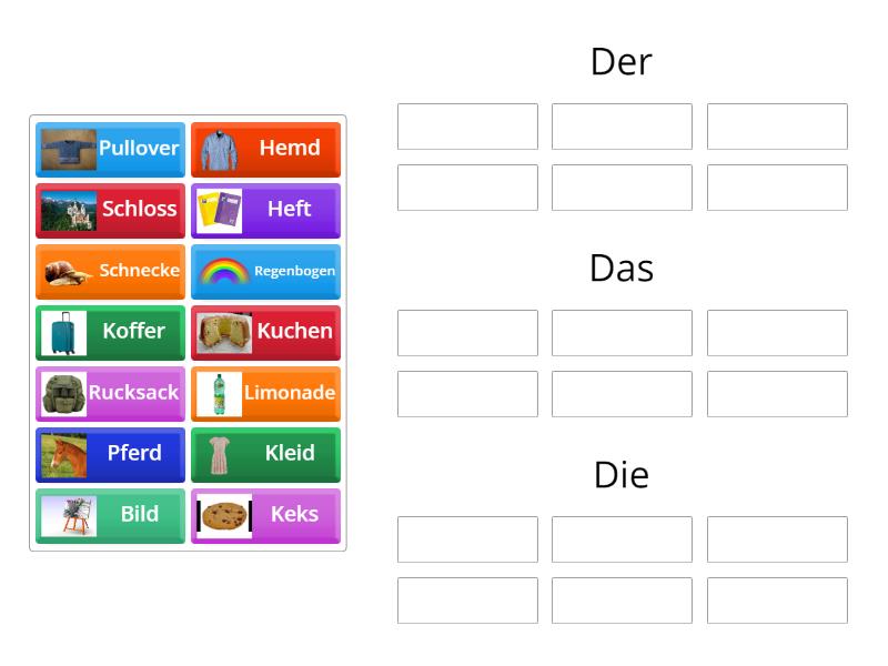 Der Die Das - Group sort