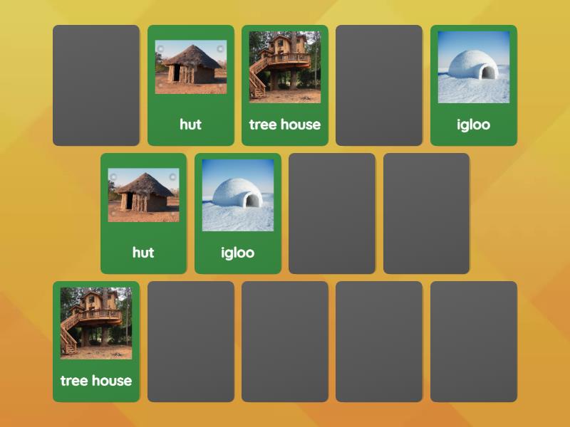 Types of houses - Matching pairs