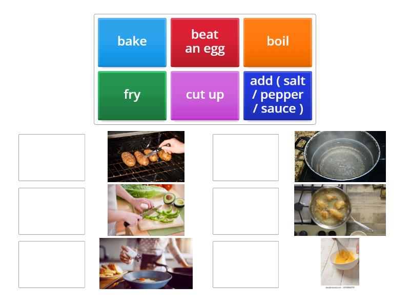 Cooking vocabulary - Match up