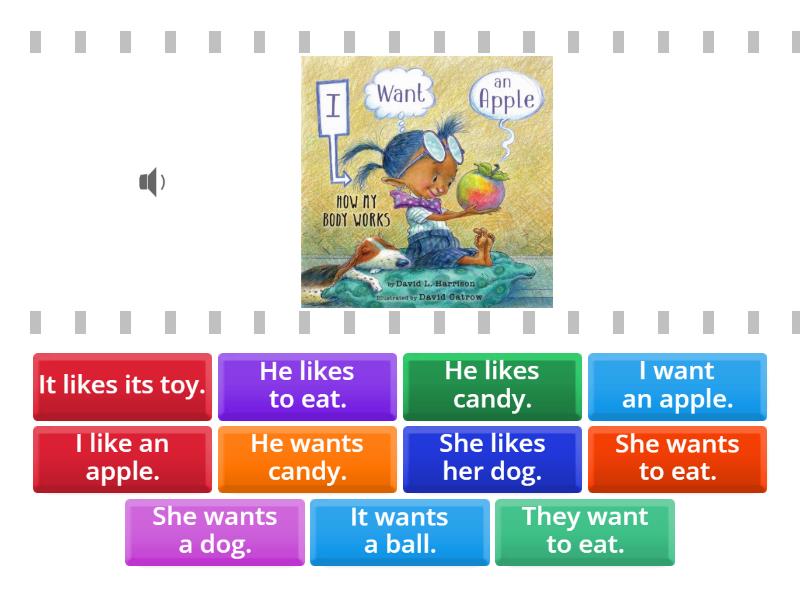 Want and like Present Simple - Find the match