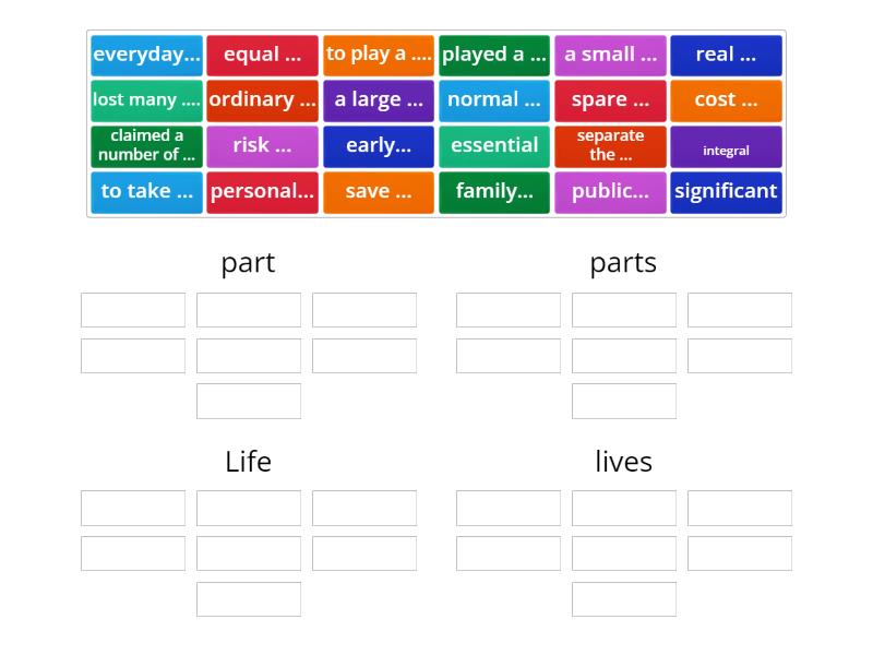 Common collocations - No. 5 - Group sort