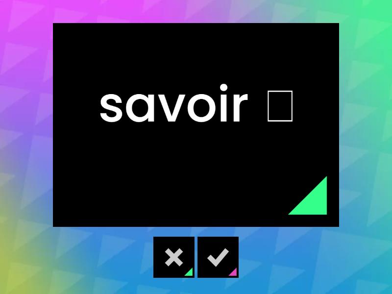 les verbes au passé composé - Flash cards