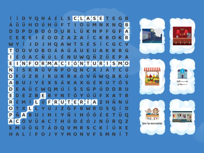 lugares - Wordsearch