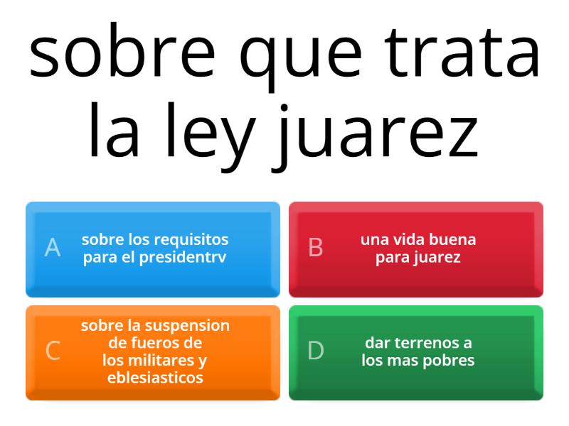 leyes de reforma - Quiz