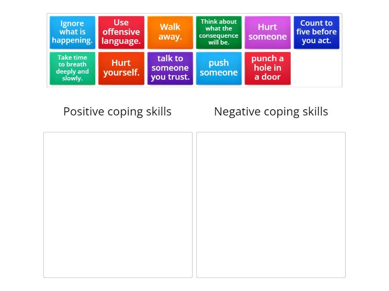 Positive and Negative Coping Skills? - Categorize