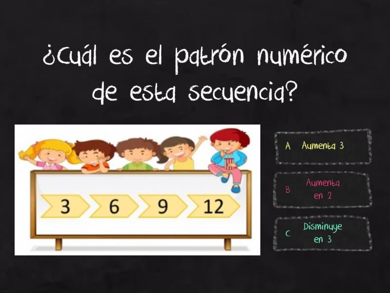 Patrones de secuencias numéricas - Quiz