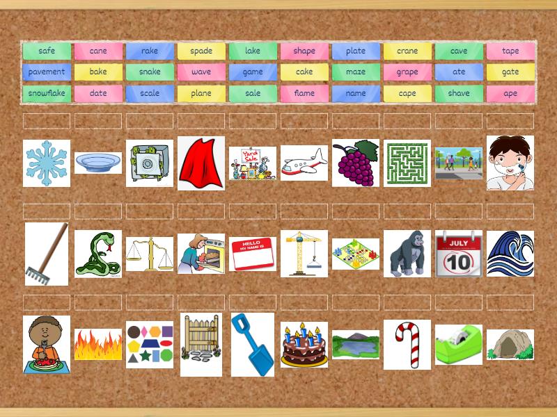 a_e words - Match up