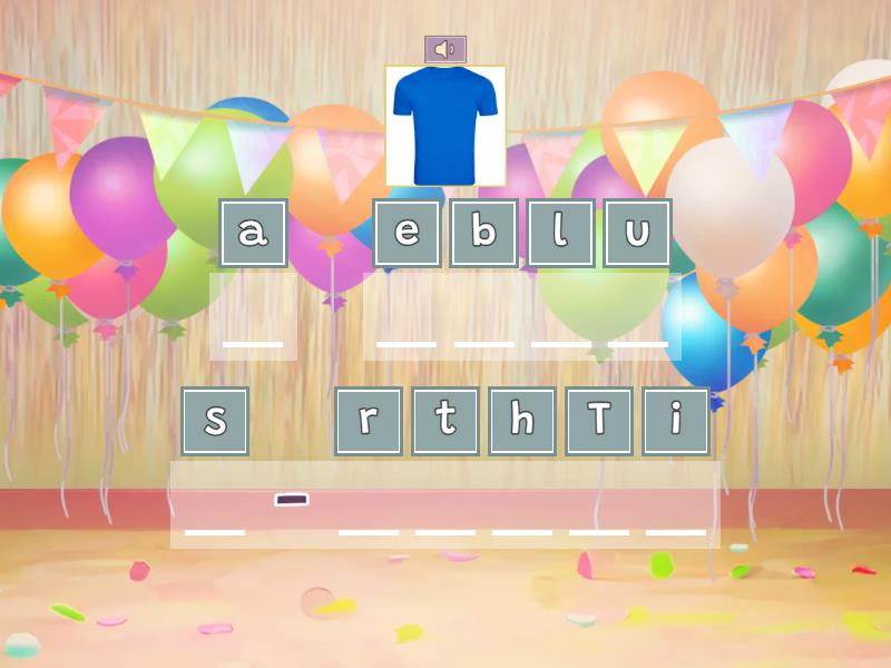 Kid's box 1 UNIT 8 - Anagram