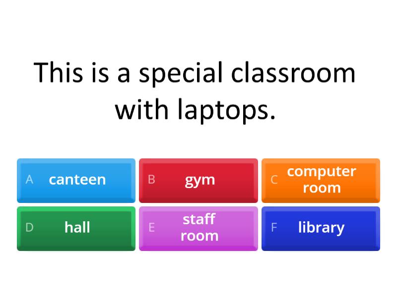 GG2 Places in a school - Quiz