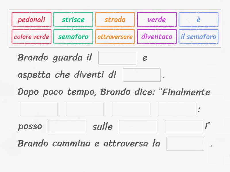 4. BRANDO VA A MUSICA - Complete the sentence