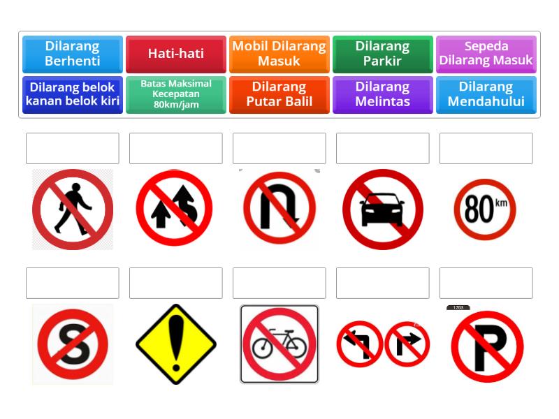 Rambu-rambu lalu lintas - Match up