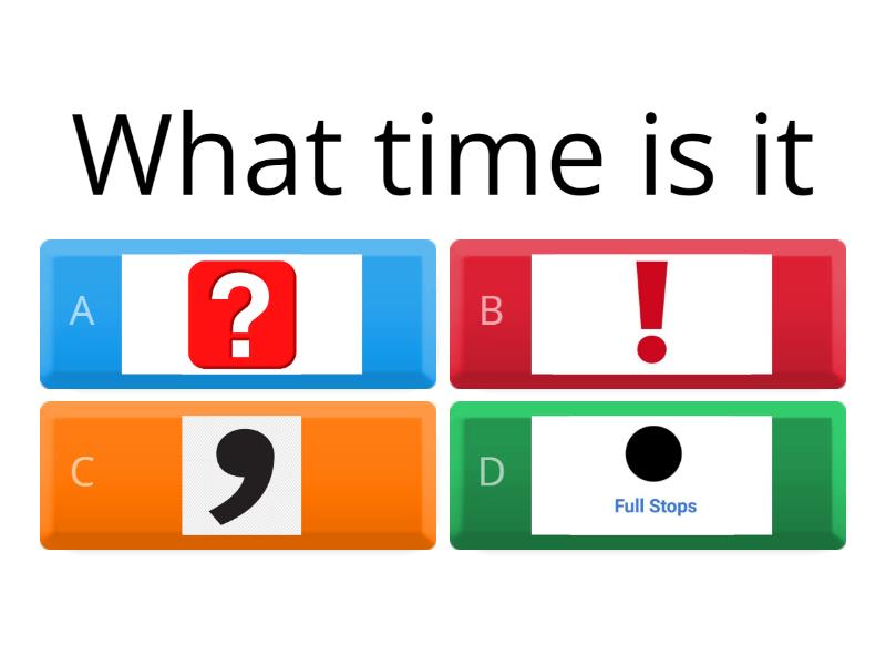 PUNCTUATION MARKS - Quiz