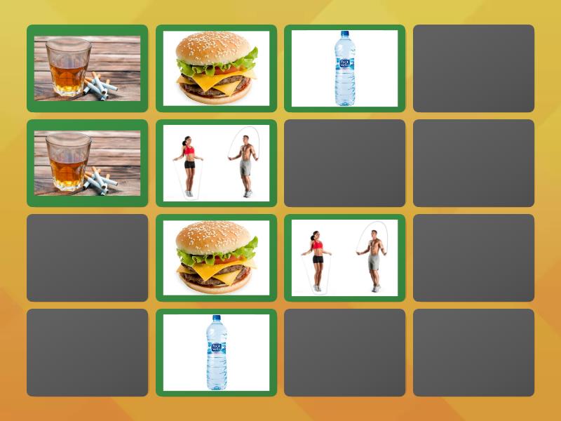 Healthy habits or not? - Matching pairs