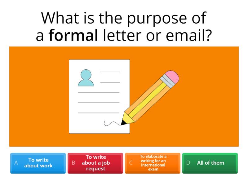 HOW TO MAKE A LETTER OR EMAIL - Quiz