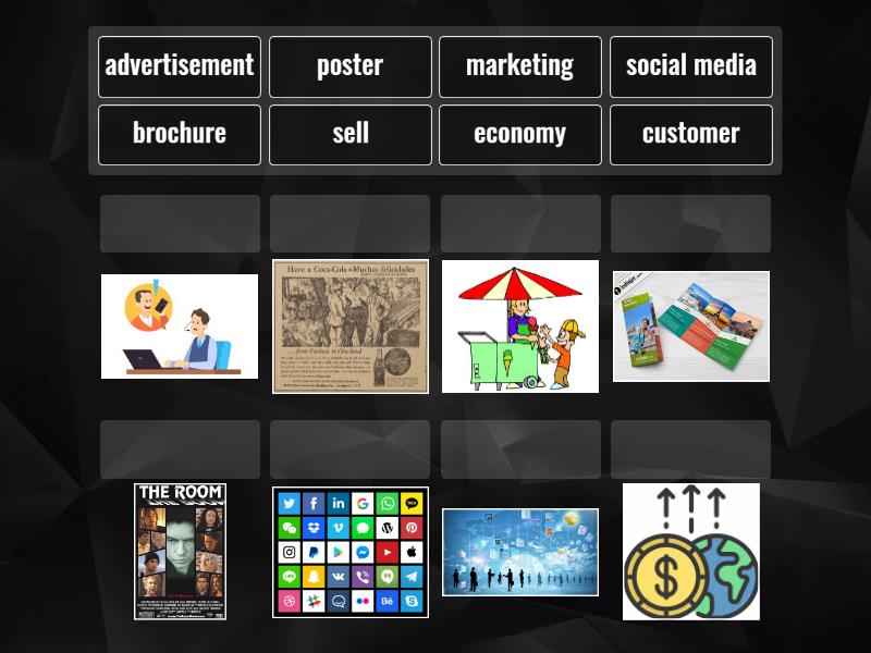 Media and Marketing vocabulary practice - Match up