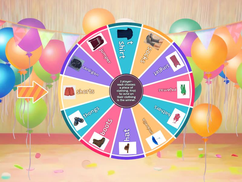 Clothing - Spin the wheel