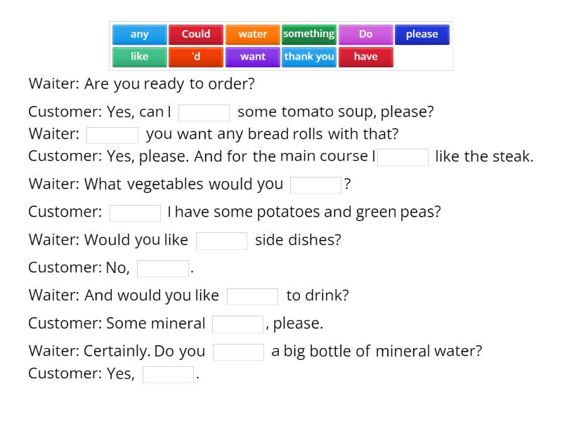 Speakout Elementary 2C How to … order a meal in a restaurant GB Ex.2 ...