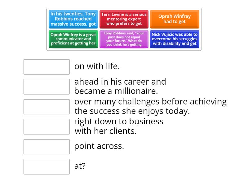 BE. B2. Lesson 4. Task 7c - Match up