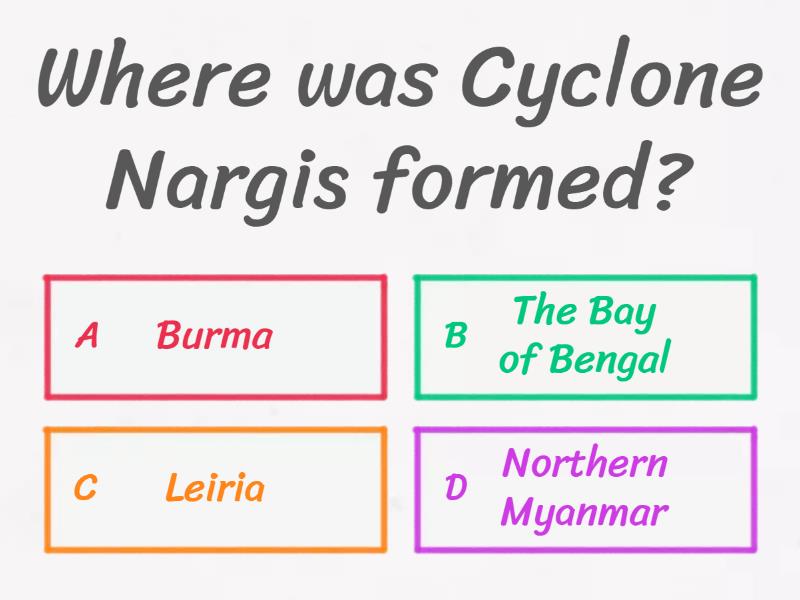 Cyclone Nargis - Quiz