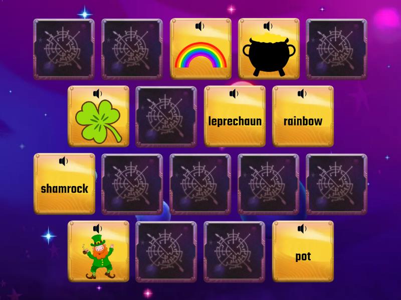 Saint Patrick Memory - Matching pairs