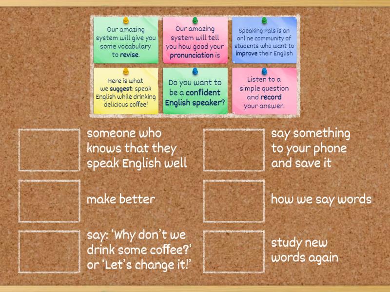 Become a conﬁdent English speaker - Match up