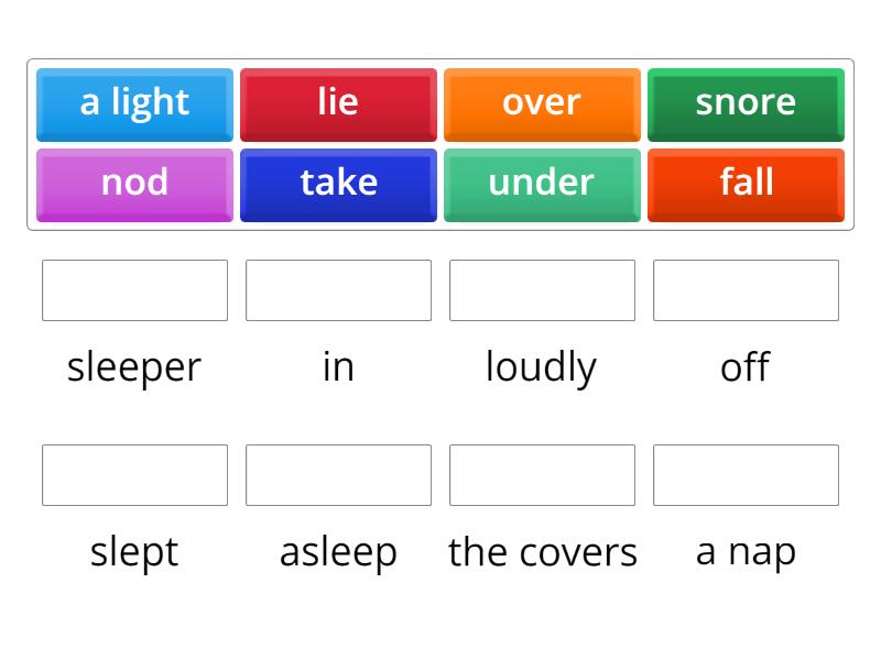 Sleep Vocabulary - Level 11 - Match up