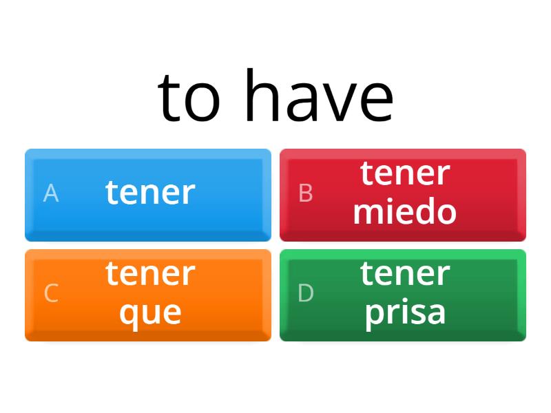Tener/ tener expressions - Quiz