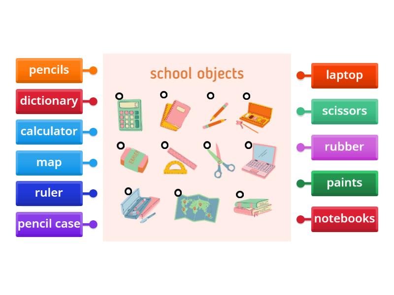 school objects GG2 - Labelled diagram