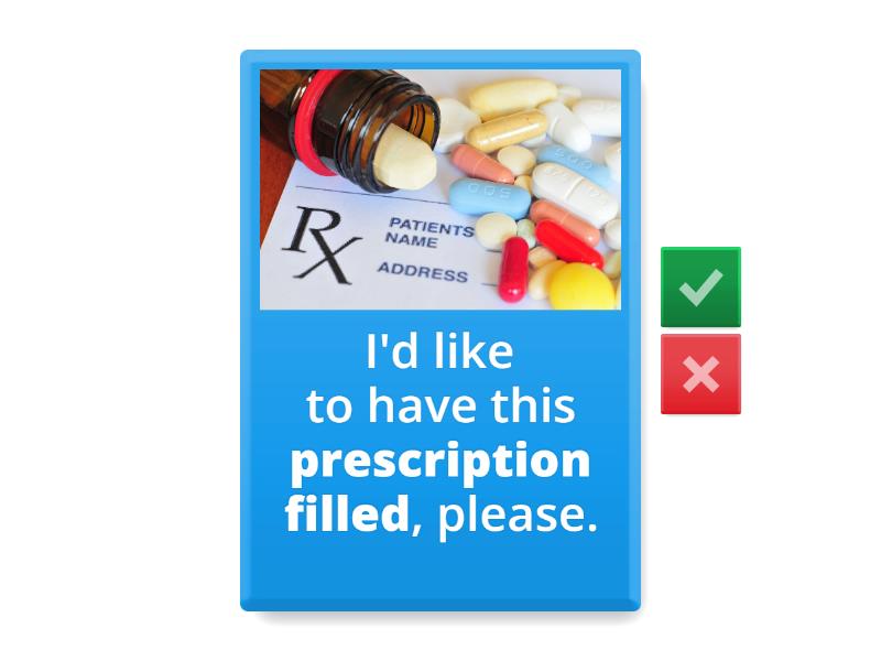 Talking with the pharmacist: Flashcards - Flash cards