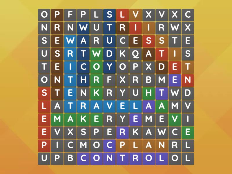 verbs - Sopa de letras