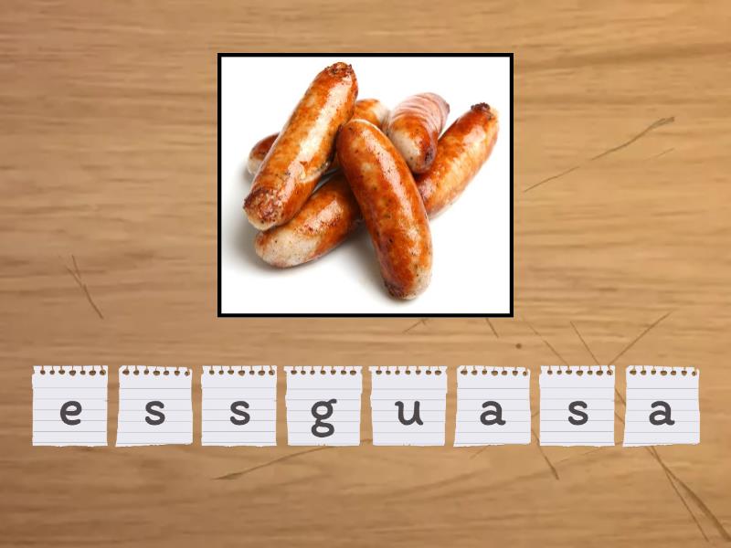 Brainy 4 unit 6 FOOD - Anagram