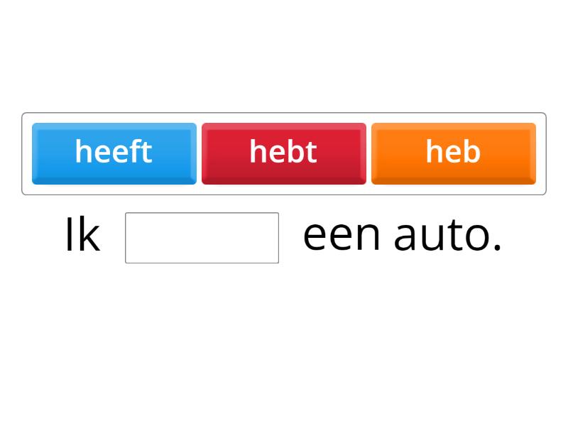 werkwoord hebben 2 - Complete the sentence