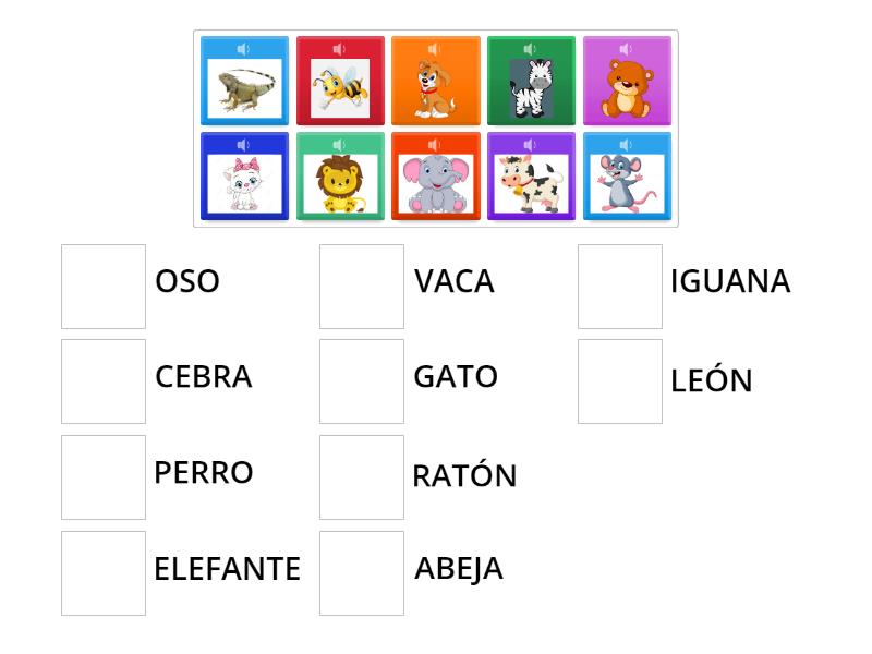 LOS ANIMALES - Match up