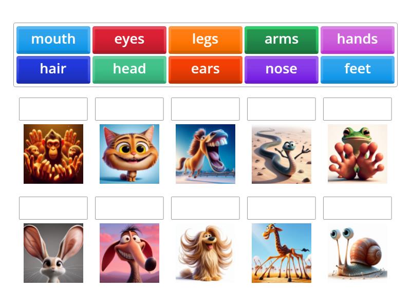 Unit 5- Monsters (Body parts) - Match up
