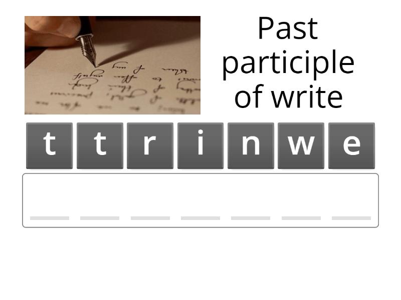 Practice past participle - Anagrama