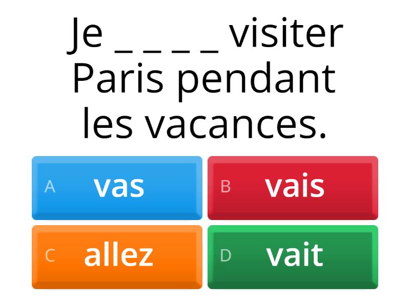 Pouvoir / Vouloir / Devoir / Aller - Quiz
