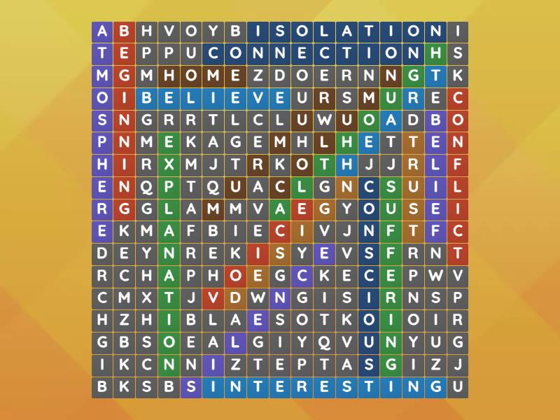 Year 7 - Week 5 & 6, Term 1A () - Wordsearch