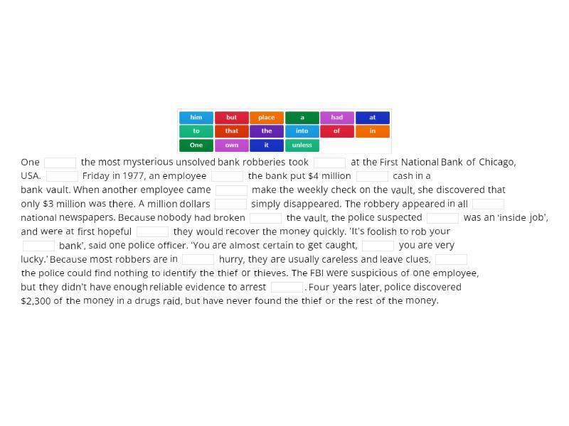 Solutions Pre-intermediate 8.E. Disappearing money - Gap filling - Missing word
