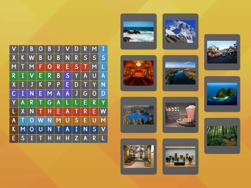 Super Powers 5 Unit 4 (places) - Wordsearch