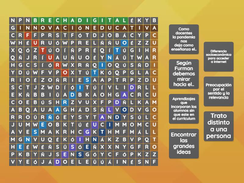 Sopa de ideas - Wordsearch
