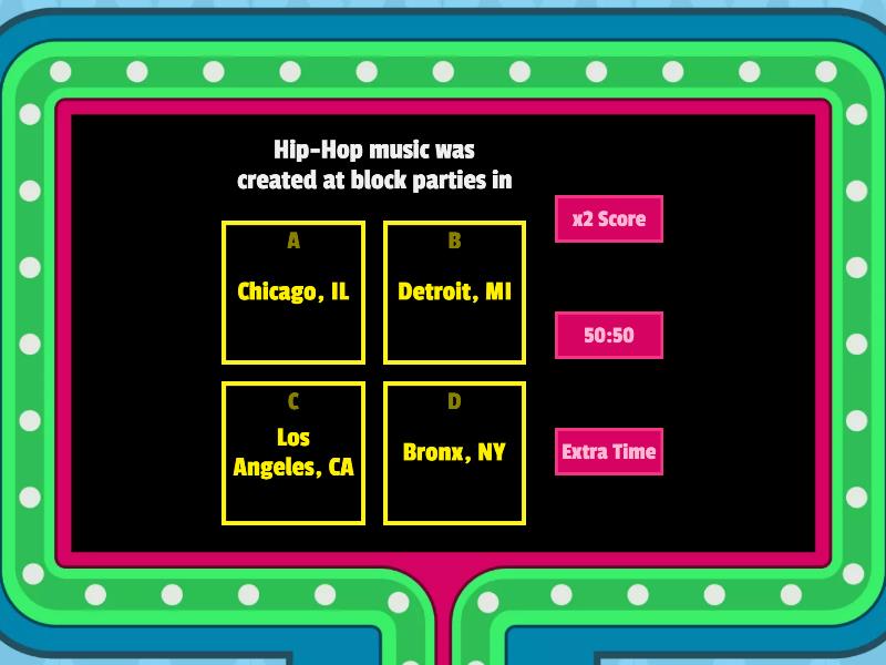 Hip-Hop Music - Gameshow quiz