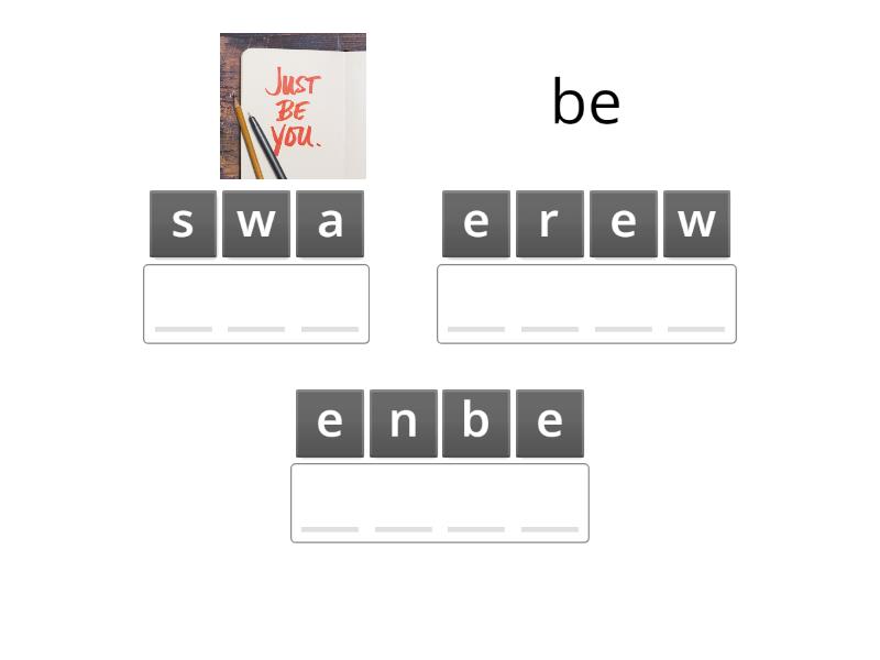 a-e go getter 3 basic irregular verbs - Anagram