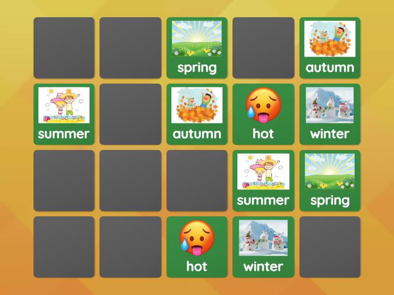 Weather and seasons - Matching pairs