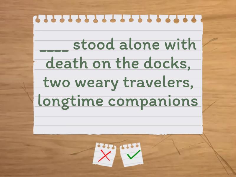 King of Scars characters - Flash cards