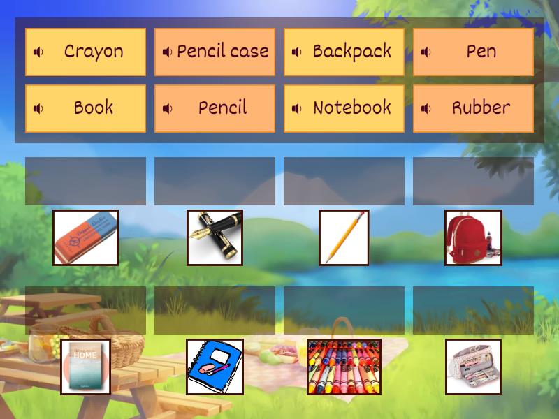 KIDS32- SCHOOL THINGS - Match up