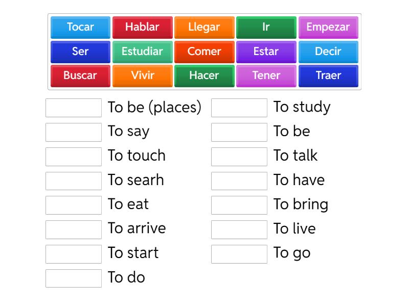 Verbos regulares e irregulares en preterito Indefinido - Match up