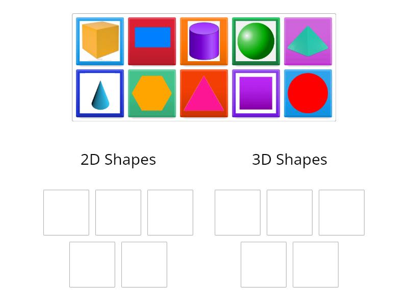 2D and 3D Shape Sort - Group sort
